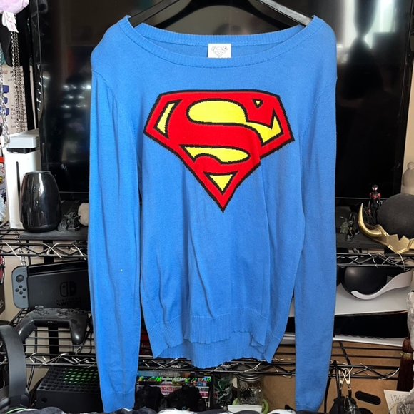 DC | Sweaters | Medium Dc Comics Superman Sweater | Poshmark
